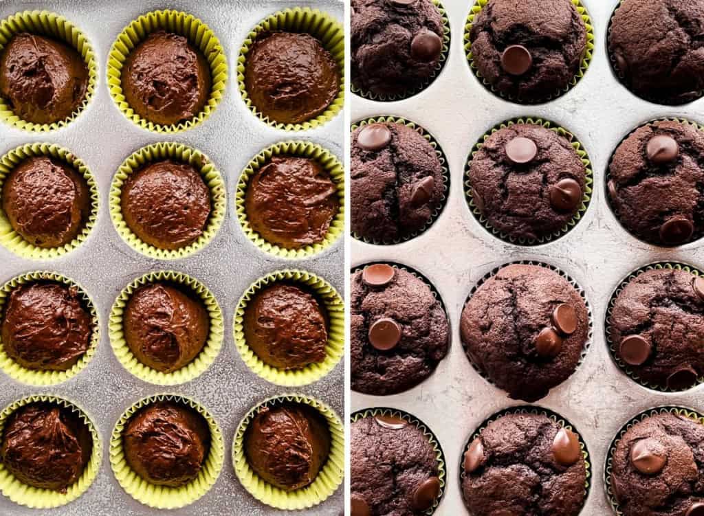 Chocolate Banana Muffins - Cook Fast, Eat Well